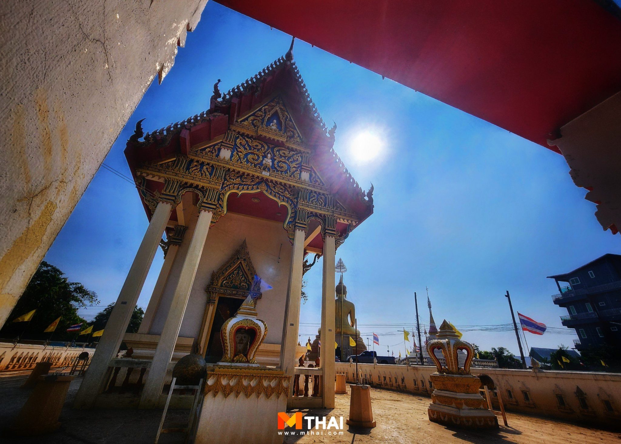 กิจกรรม MThai ใส่บาตรออนไลน์ วัดเกาะเกรียง วันที่ 12 ธันวาคม 2566