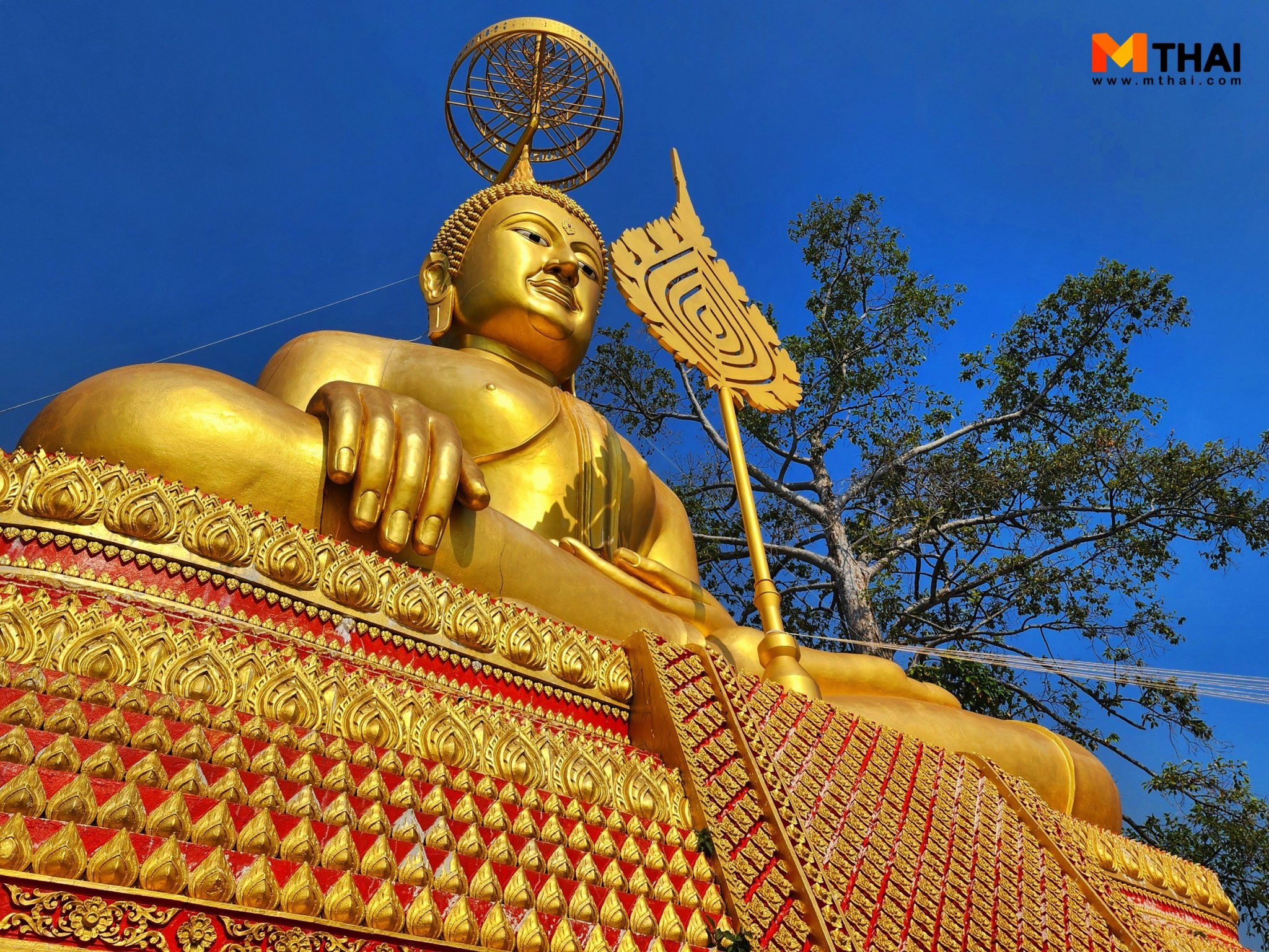 กิจกรรม MThai ใส่บาตรออนไลน์ วัดเกาะเกรียง วันที่ 12 ธันวาคม 2566