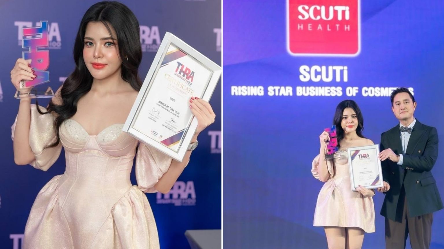 CEO แบรนด์ SCUTi คว้ารางวัลในงาน “THBA 2024 : THAILAND HEALTH AND BEAUTY AWARDS 2024” ณ EnCo ...