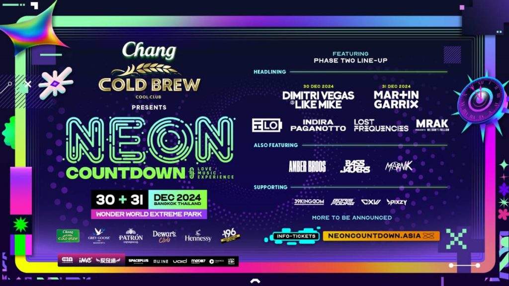 "NEON Countdown 2024" พร้อมระเบิดความมันส์! นำทีมโดย Martin Garrix และดีเจระดับ World Class อีก ...